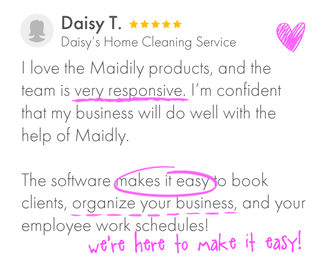 Top Rated Cleaning Business Scheduling Software | Maidily